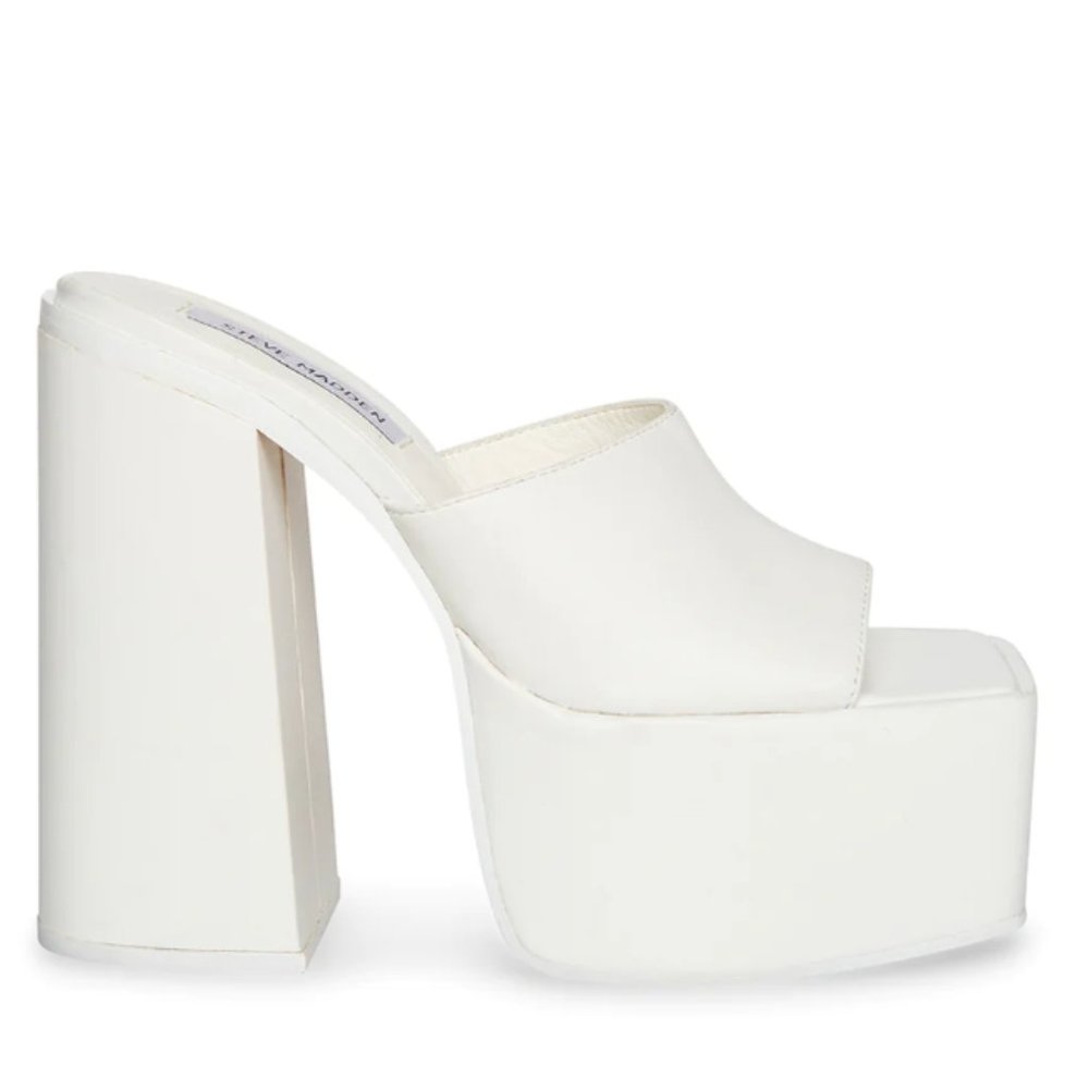 Steve Madden Trixie White Platform Heel - Gem